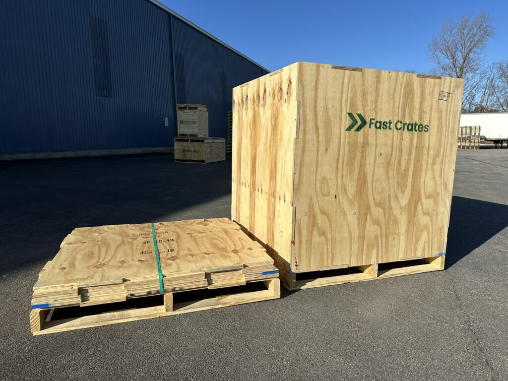 48"x48"x48" Heavy-Duty Wood Crate – Large Export Crate for Sale